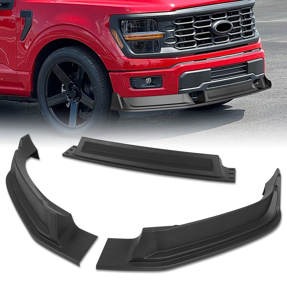 STP-Style For 2024 2025 2026 Ford F150 F-150 Front Bumper Lower Lip Sp ...