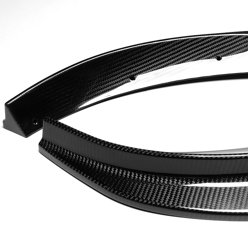 For 2020-2024 Tesla Model Y Real Carbon Fiber Front Bumper Body Splitt ...