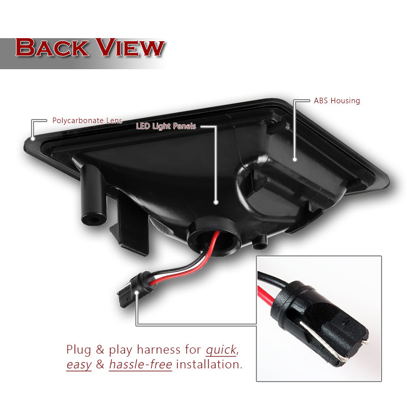 For 2008 – 2011 Mercedes-Benz W204 C-Class White LED Turn Signal Front ...