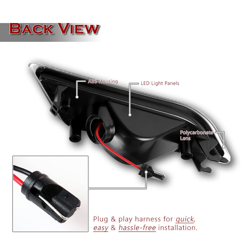For 2012 – 2014 Mercedes-Benz W204 C-Class White LED Turn Signal Front ...