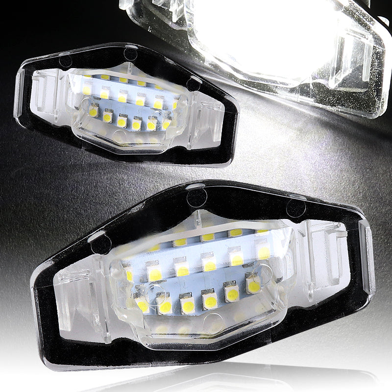 2003 - 2017 Honda Accord Sedan / 4DR White 18-SMD 6000K LED License Pl ...