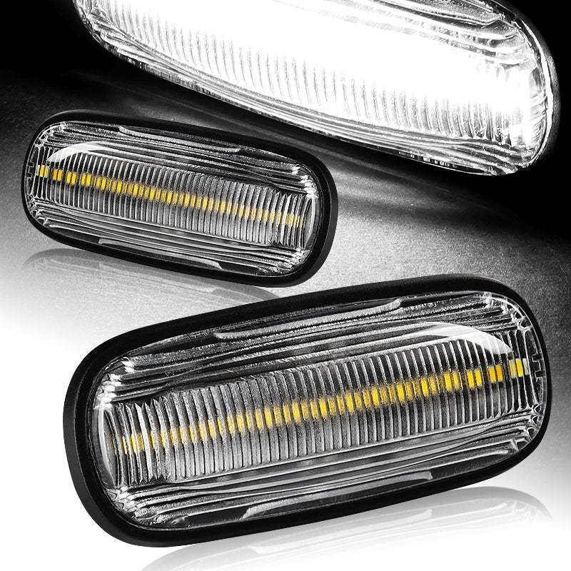 Land Rover Defender / Freelander / Discovery White LED Turn Signal Fro ...