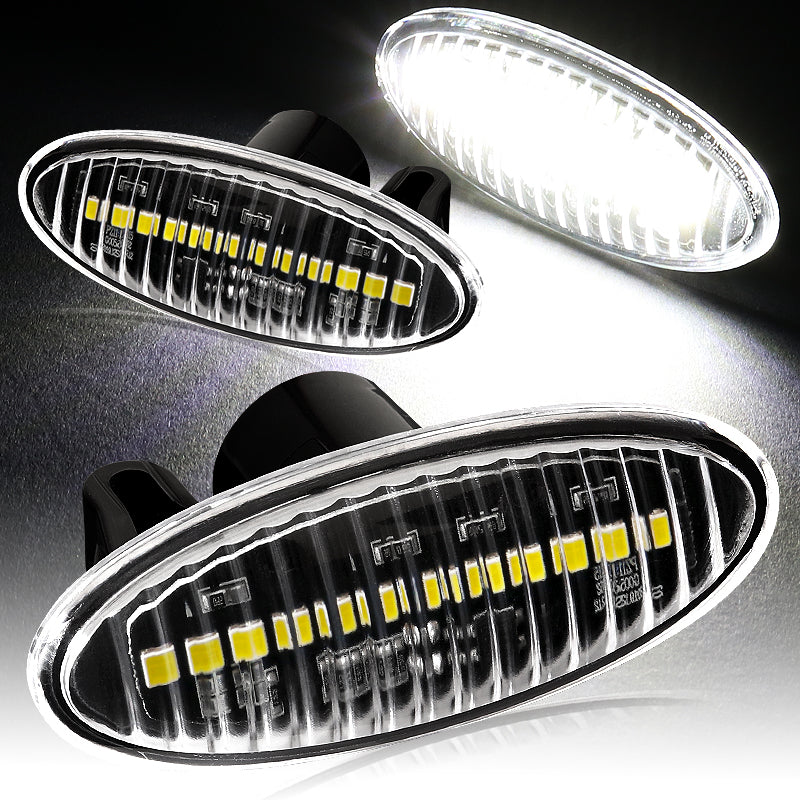 Nissan Juke / Cube / Leaf White LED Turn Signal Front Fender Side Mark ...