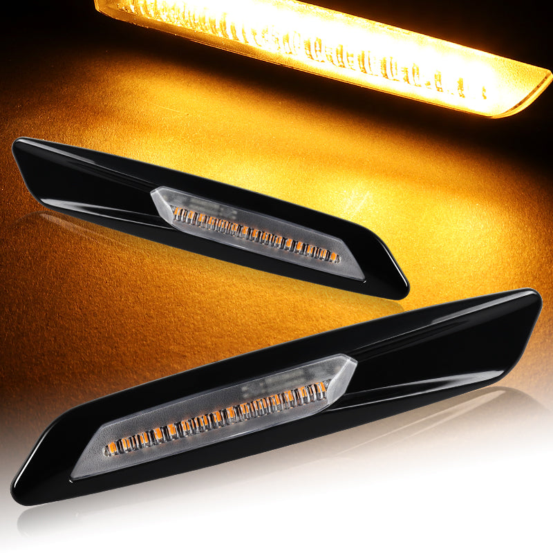 F10-Style BMW 1 / 3 / 5 Series Amber LED Turn Signal Front Side Marker ...