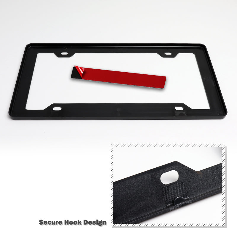 Carbon Look ABS License Plate Frame with Black Emblems For Subaru STI ...