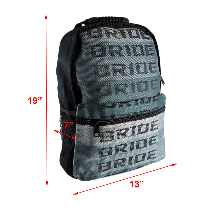 LARGE JDM BRIDE RACING Gradation Cloth Backpack with Takata Green Harn ...