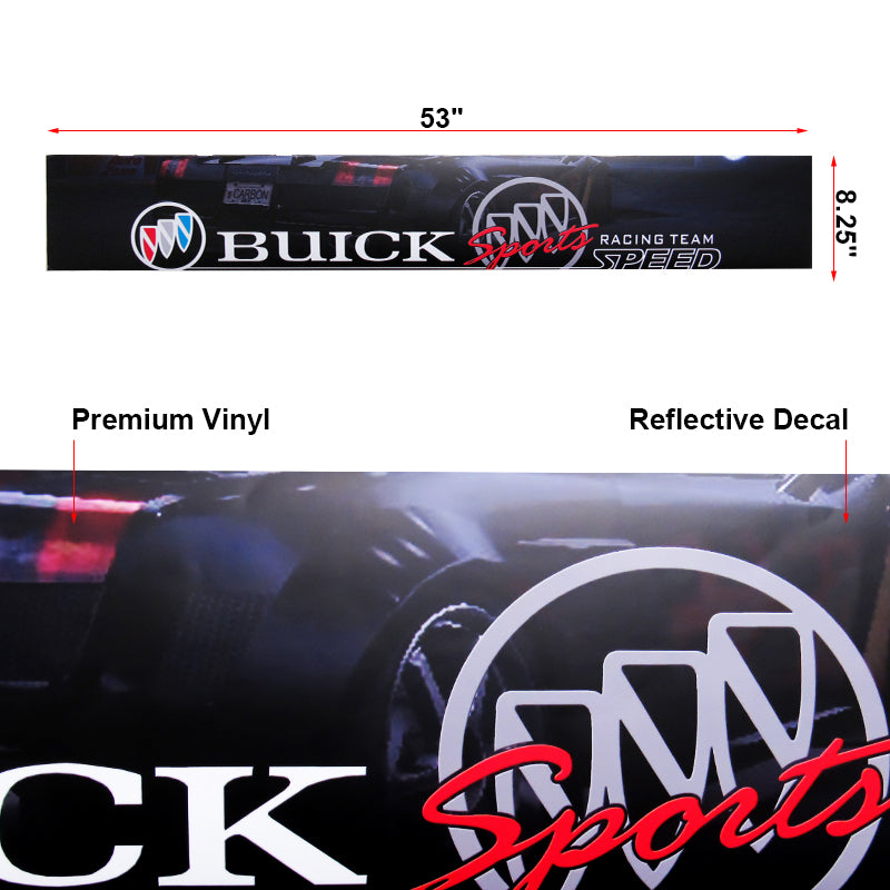 53" x 8 BUICK Front Window Windshield Black Vinyl Banner Decal Sticker ...