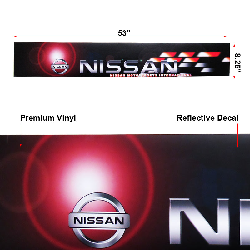 Front Window Windshield Black Vinyl Banner Decal Sticker For NISMO NIS ...