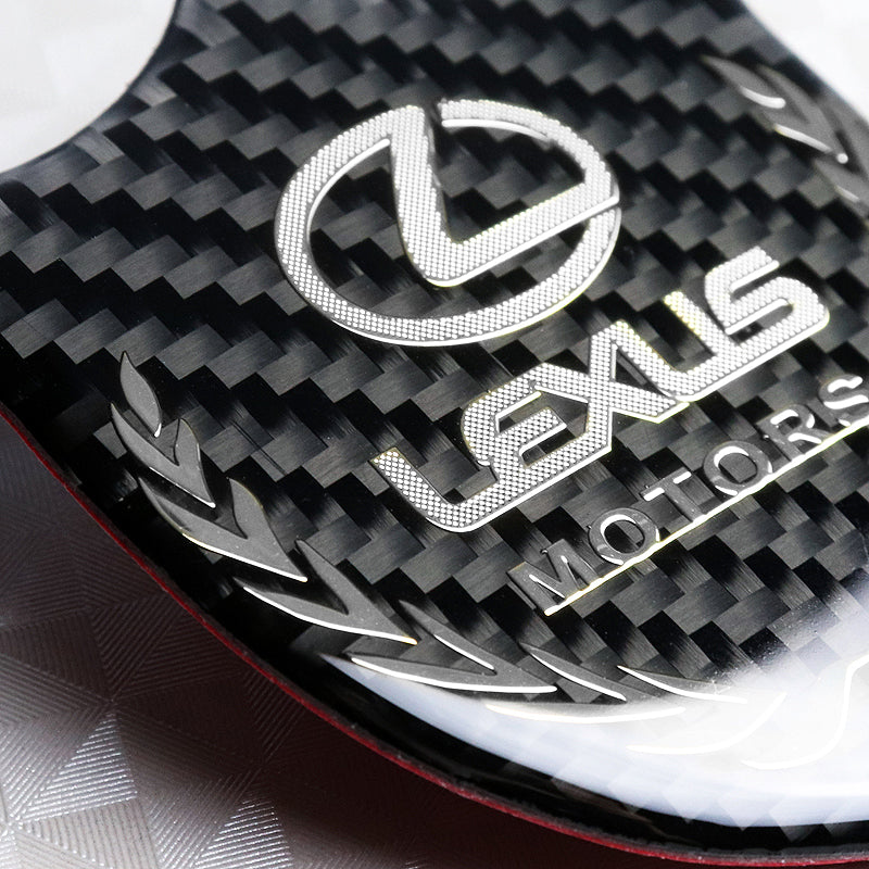 Lexus Silver 3D Carbon Fiber Emblem Sticker – MAKOTO_JDM