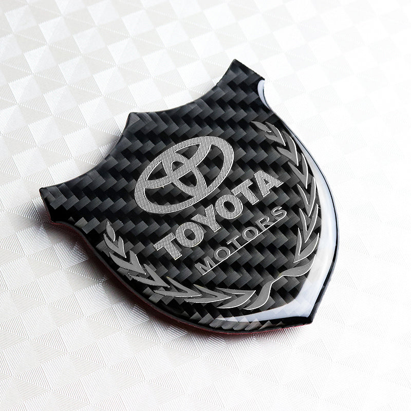 Toyota Silver 3D Carbon Fiber Emblem Sticker – MAKOTO_JDM