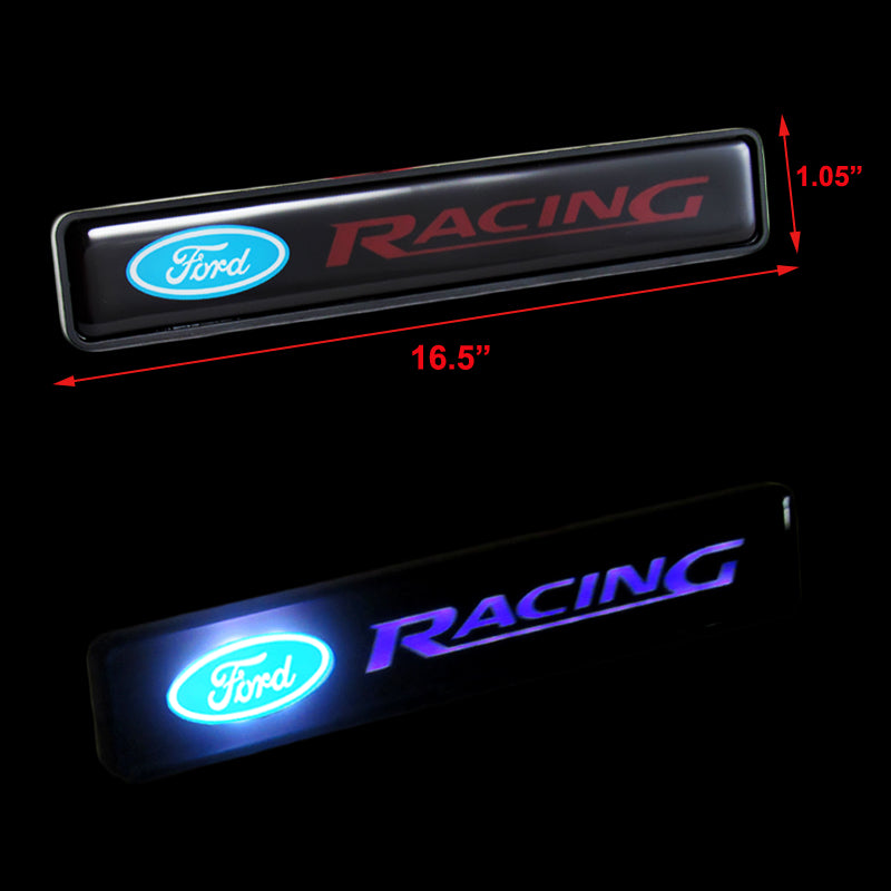 1Pcs JDM FORD RACING LED Light Car Front Grille Badge Illuminated Deca ...