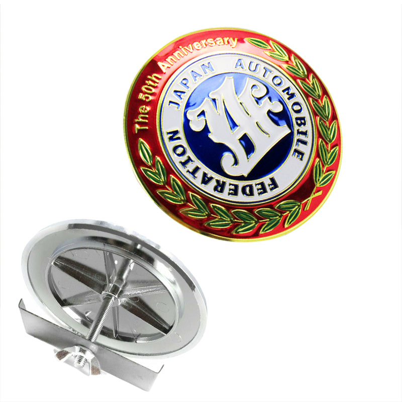 JAF Japan Automobile Federation 50th Anniversary JDM Logo Emblem Badge ...
