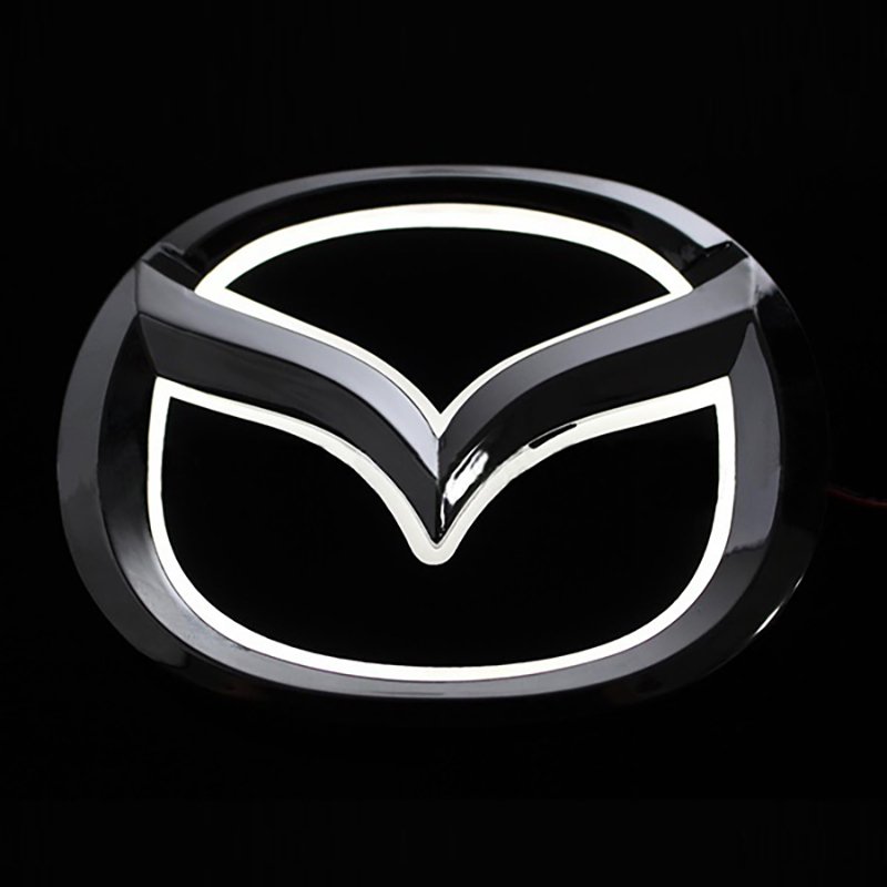 Mazda MazdaSpeed White 5D LED Car Tail Logo Badge Emblem Light Lamp Fo ...