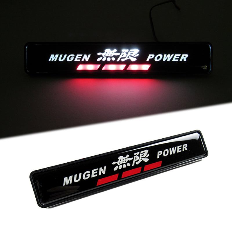 Mugen Set Red & Black 3D Emblem (17CM) with Mugen Power LED Logo Illum ...