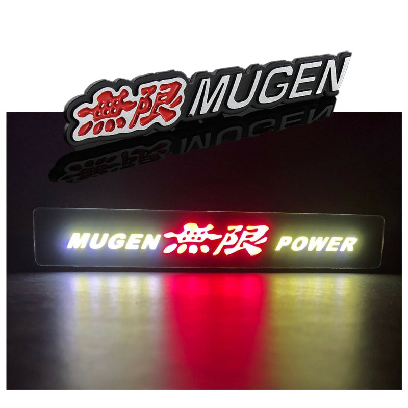 Mugen Set Red & Black 3D Emblem (17CM) with Mugen Power LED Logo Illum ...