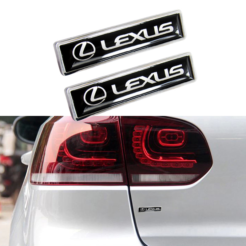 Lexus 2PC Luxury Auto Car Body Fender Metal Emblem Badge Sticker Decal ...