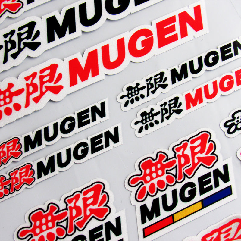 Mugen Power Small Reflective Decal Sticker Window Vinyl For HONDA 11pc ...