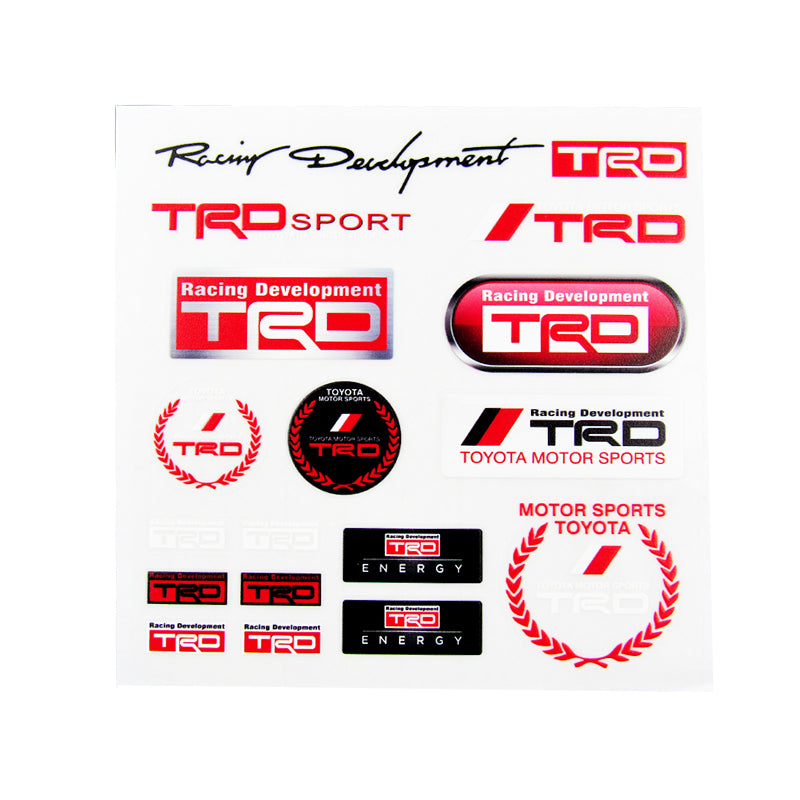 JDM TRD Sports Small Reflective Decal Sticker Set Window Vinyl Auto La ...