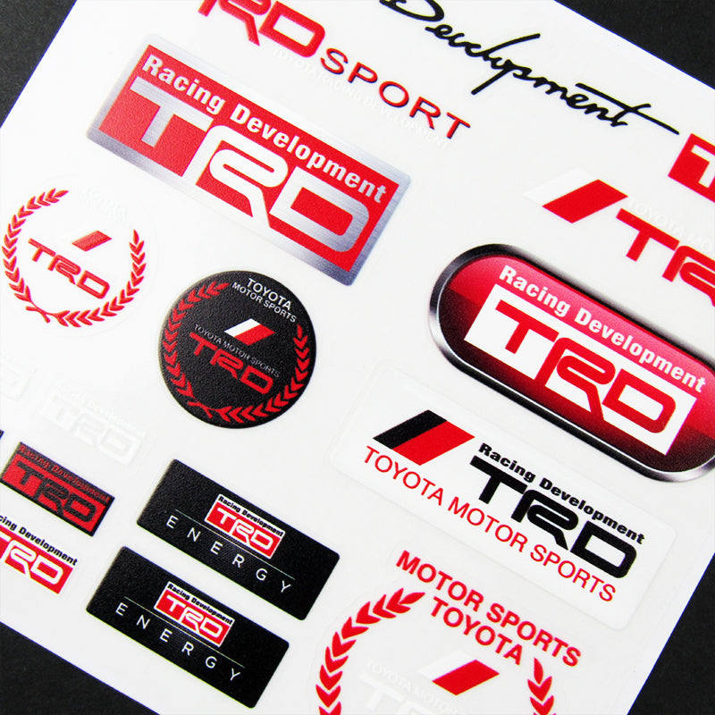 JDM TRD Sports Small Reflective Decal Sticker Set Window Vinyl Auto La ...