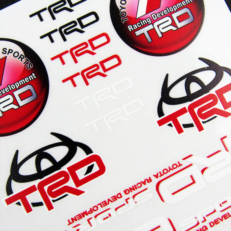 Toyota Racing Development TRD Small Reflective Decal Sticker Set Windo ...
