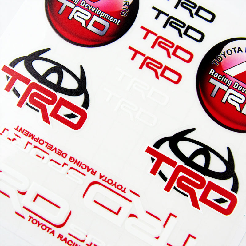 Toyota Racing Development TRD Small Reflective Decal Sticker Set Windo ...