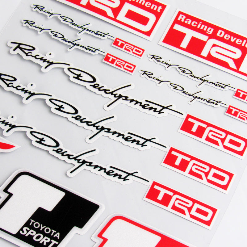 Toyota Racing Development TRD Small Reflective Window Vinyl Decal Stic ...