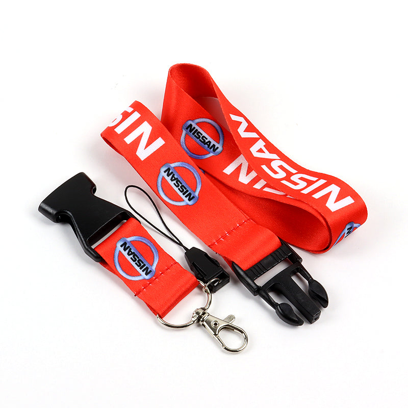 NISSAN JDM NISMO NEW Red Lanyard Key Chain Cell Phone Strap Quick Rele ...