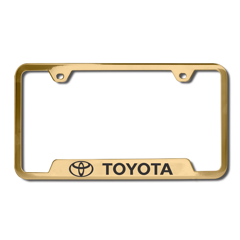 Toyota Gold Stainless Steel Laser Etched License Plate Frame - GF.TOY ...