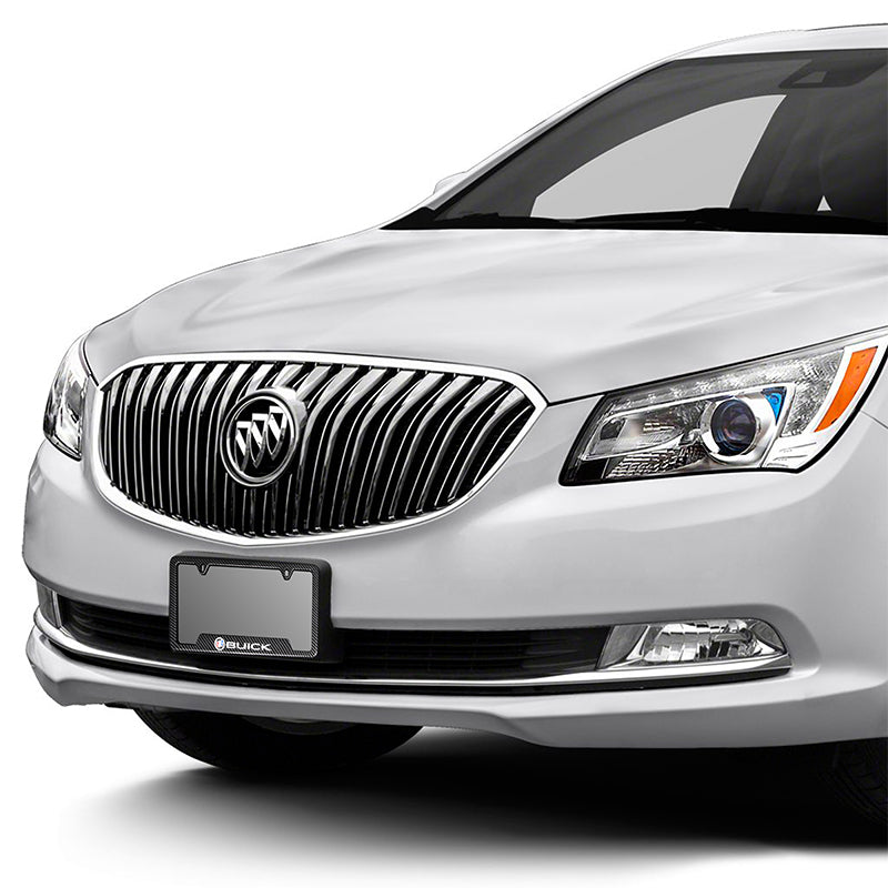 BUICK 2 pcs Carbon Fiber Look High Quality ABS License Plate Frames wi ...