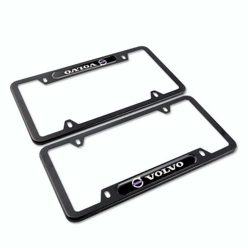 2PCS VOLVO Black Stainless Steel Metal License Plate Frame – MAKOTO_JDM