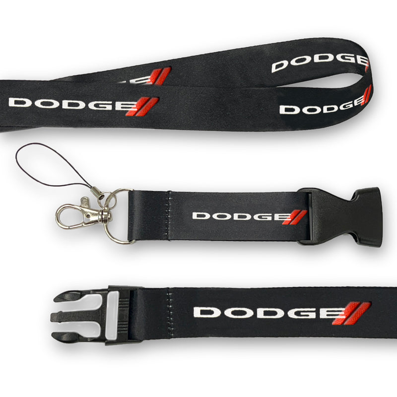 Key Lanyard Automotive Black & Gold Neck Lanyard For Keys & Cellphone ...