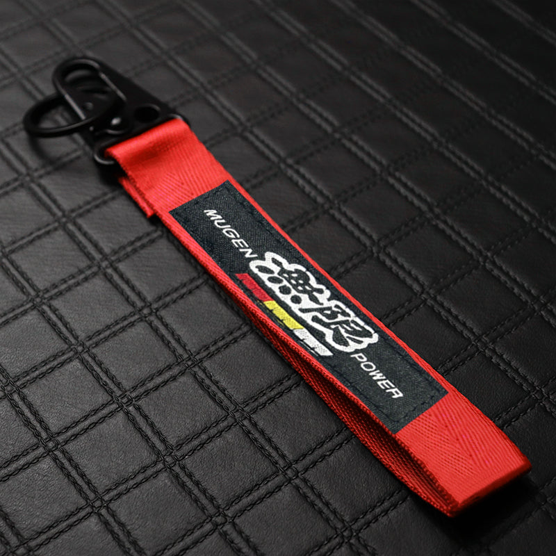 Mugen Red and Black Keychain with Metal Key Ring – MAKOTO_JDM