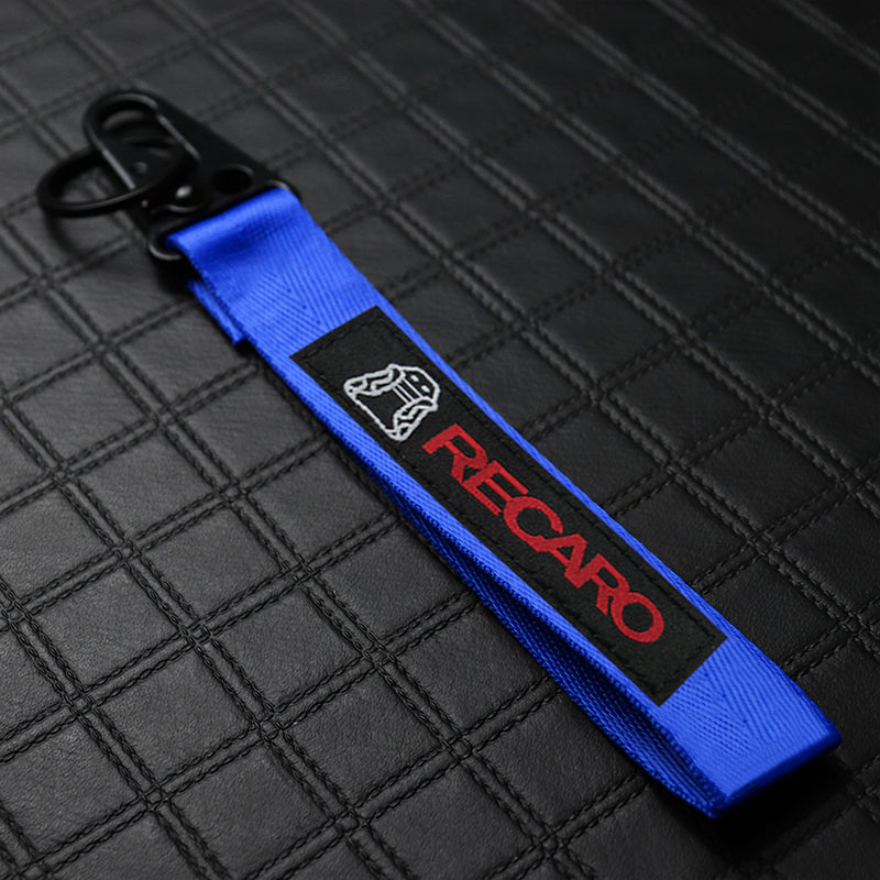Universal Keychain Metal Key Ring Hook Nylon Strap Lanyard for RECARO ...