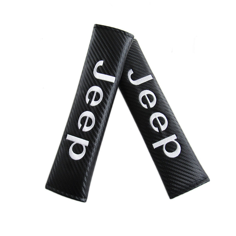 Jeep Black Carbon Fiber Look Seat Belt Cover X2 – MAKOTO_JDM