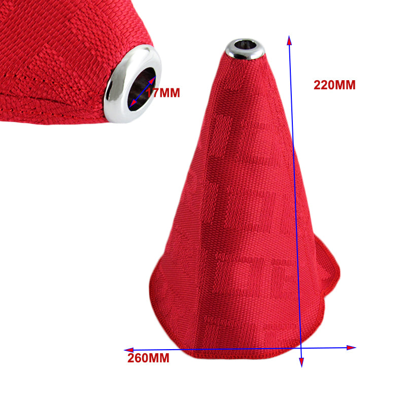 JDM Bride Racing Hyper Fabric shift knob Shifter Boot Cover Chrome Top ...